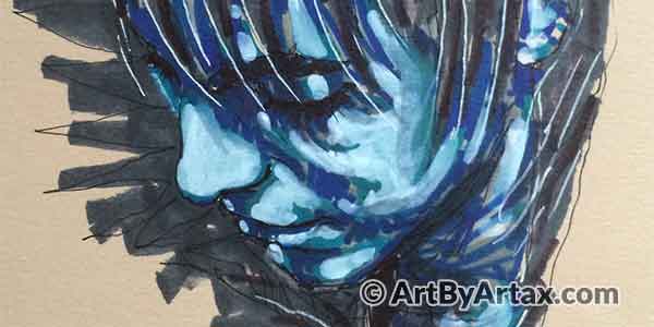 Portrait of a Young Man in Blue - Art by Artax